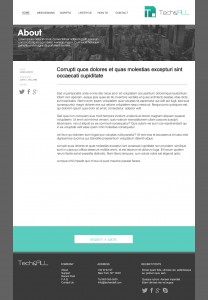 Teal Simple Website Template .PSD – Tech & ALL