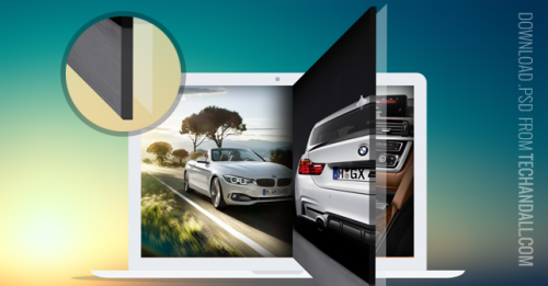 3D Website Display Mockup PSD – Tech & ALL