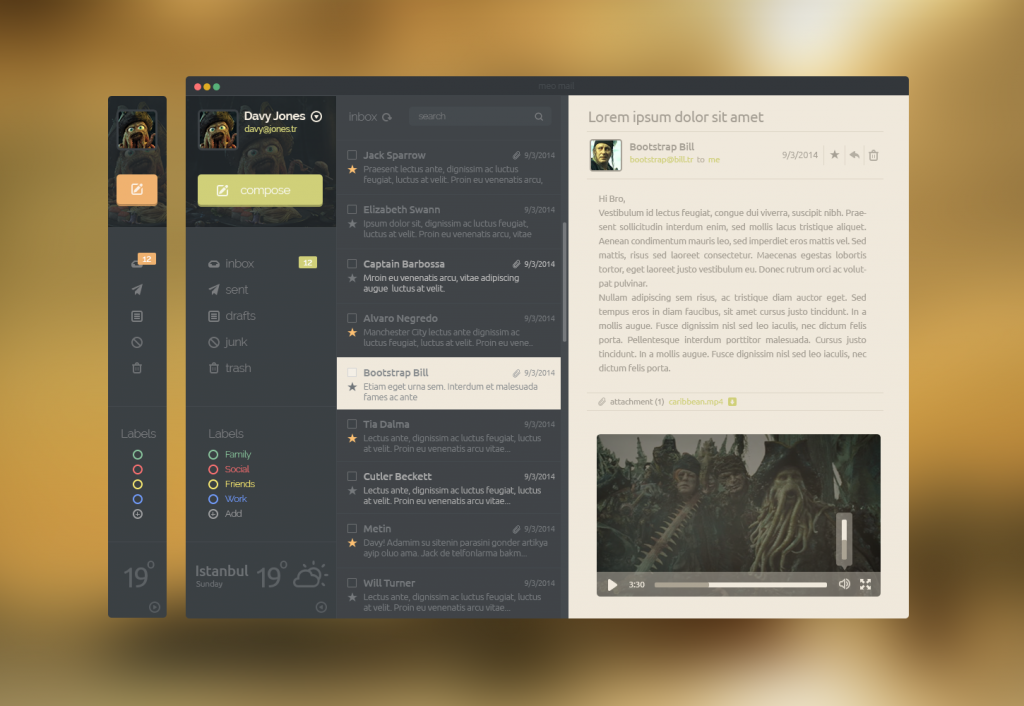 MEO Email Client UI – Tech & ALL
